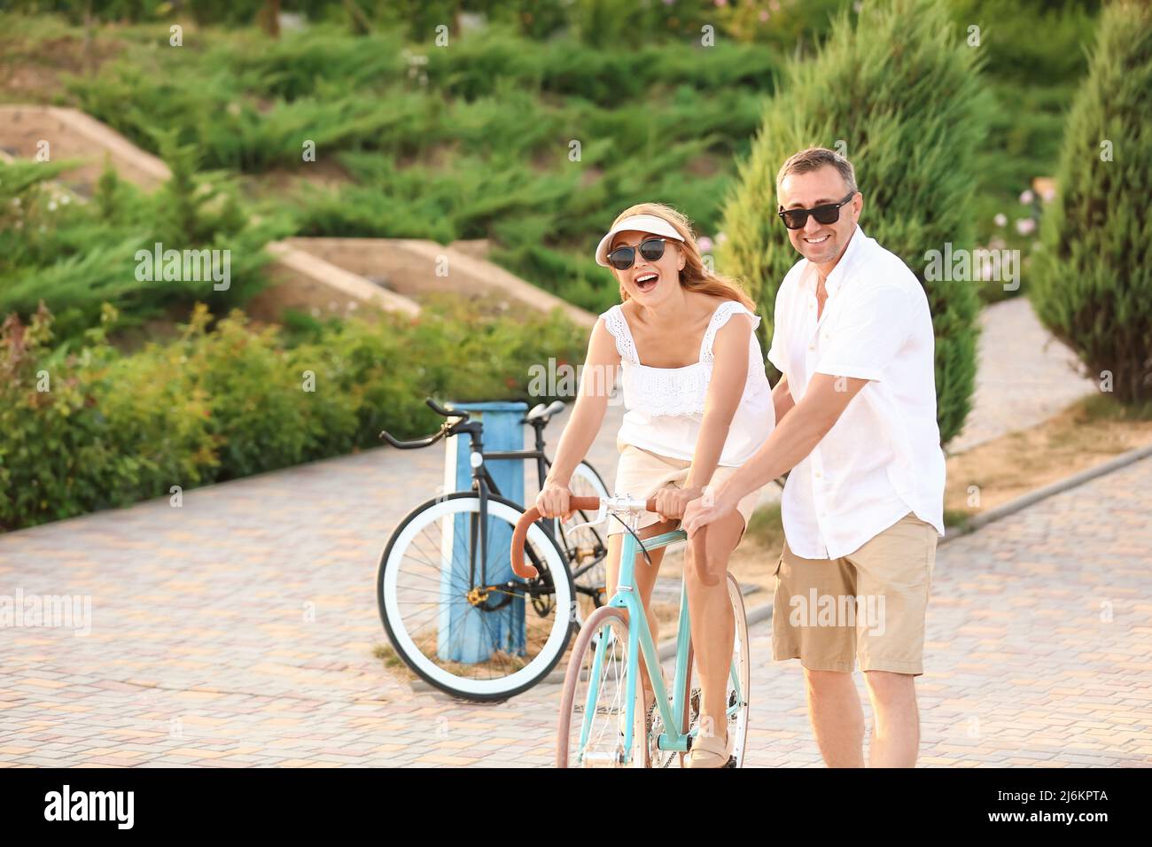 First person bicycle ride on hi-res stock photography and images - Alamy