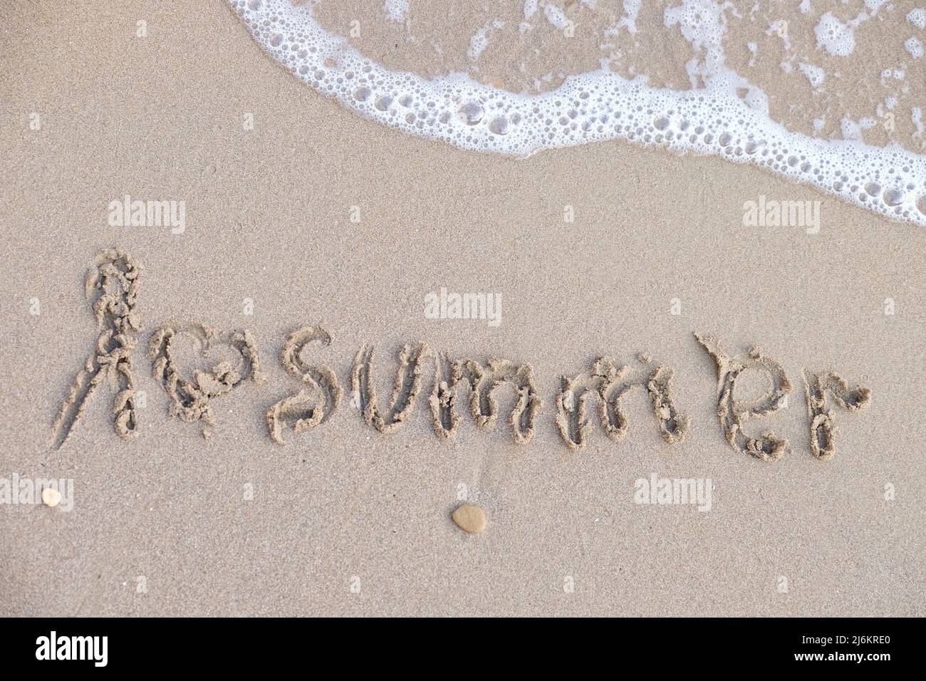 Summer journey message written hi-res stock photography and images - Alamy