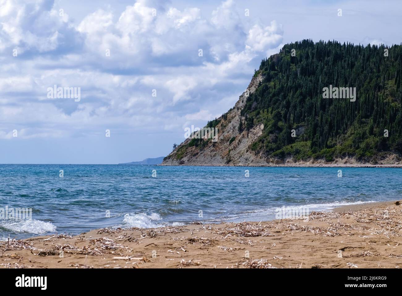 Beautiful view of picturesque beach at sea resort Stock Photo - Alamy