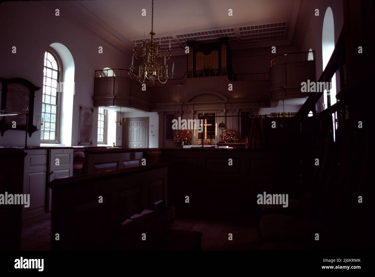Williamsburg, VA. U.S.A. 9/1987. Bruton Parish Church of Colonial ...
