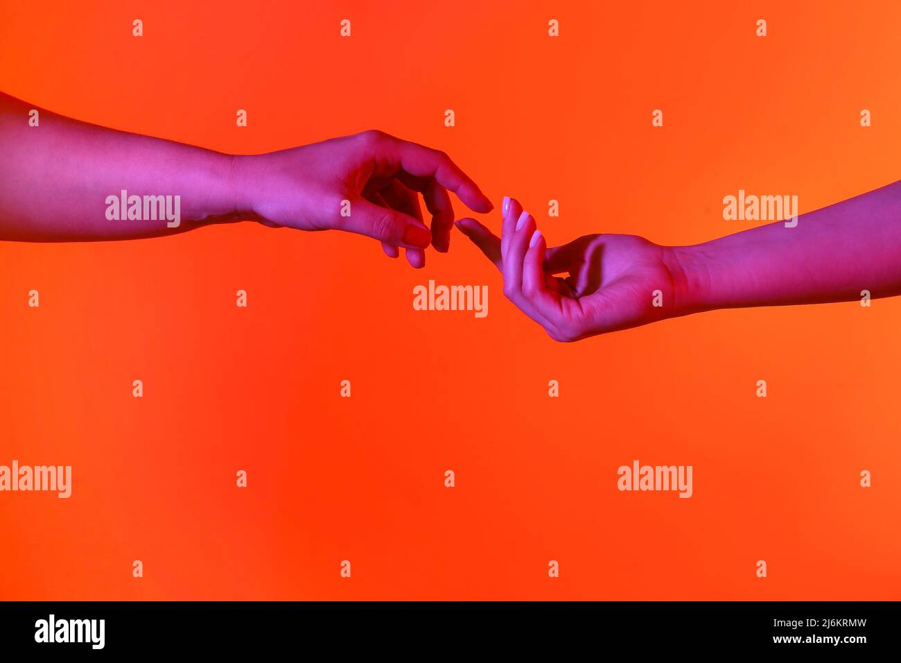 Female body neon red light hi-res stock photography and images - Alamy