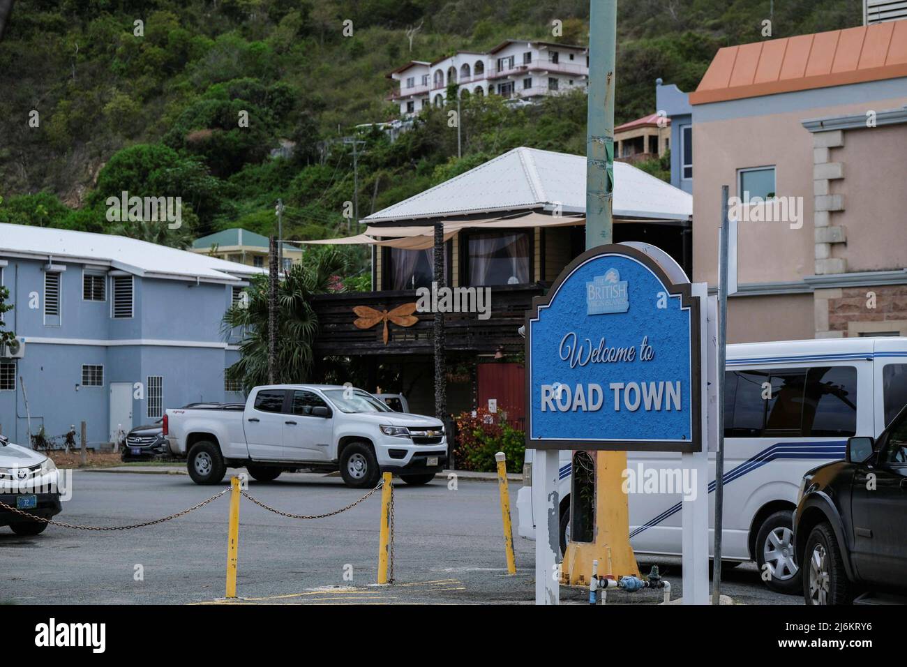 Welcome sign tortola road town british hi-res stock photography and ...