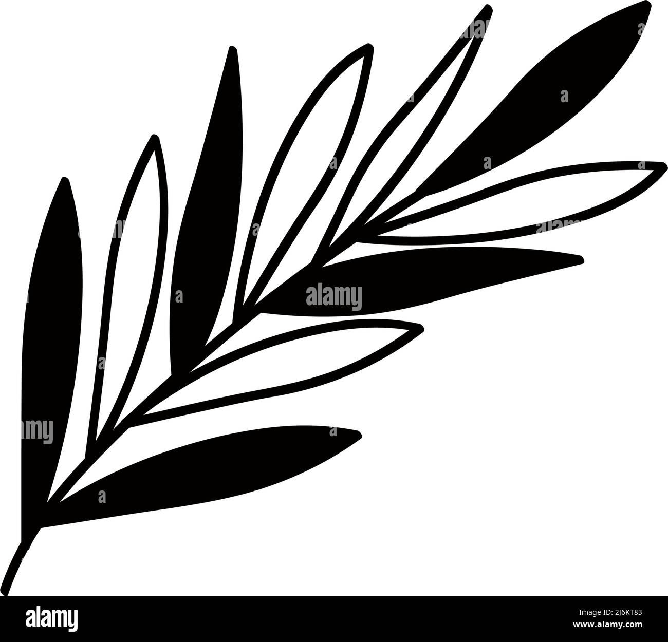 big leaves branch Stock Vector Image & Art - Alamy