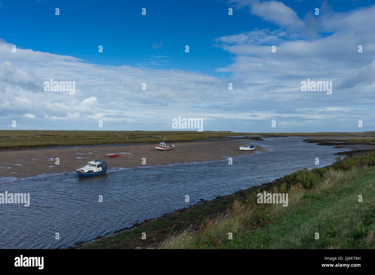 Boats on the River Burn, Norfolk, England Stock Photo - Alamy