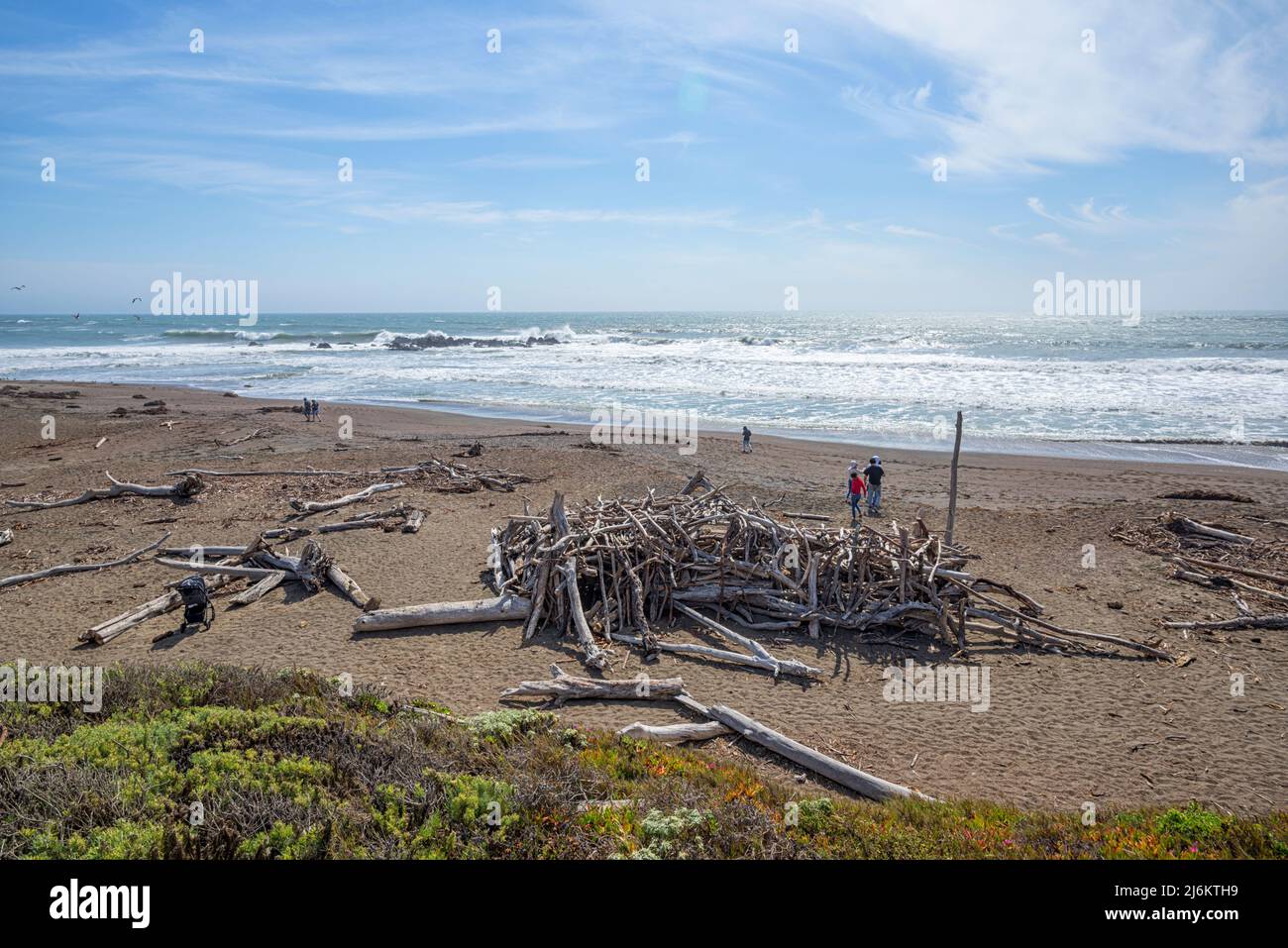 Moonstone Beach on an April afternoon. Cambria, California, USA Stock ...