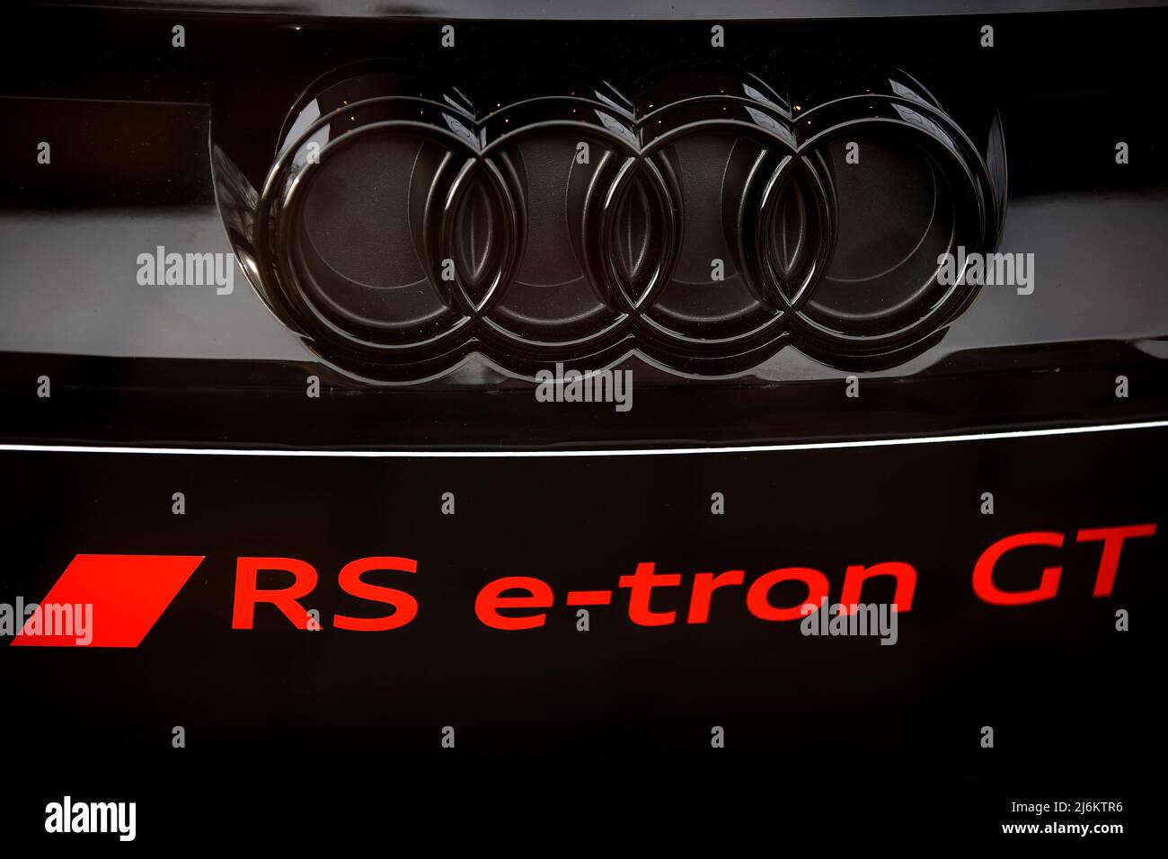 Logo of Audi RS e-tron GT of Volkswagen Group. (Photo by Vito Corleone ...