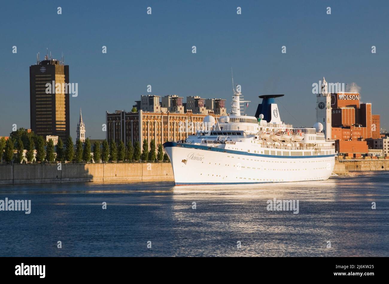 Princess Danae cruise ship entering Port of Montreal, Quebec, Canada ...