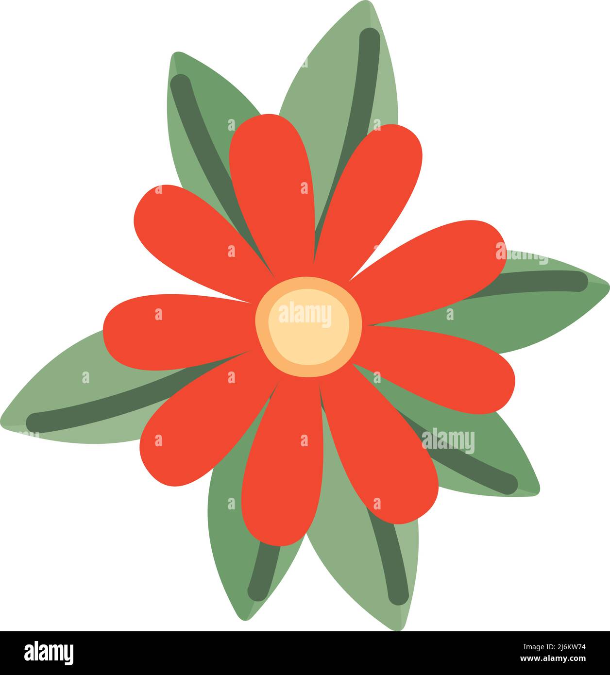 red flower illustration Stock Vector Image & Art - Alamy