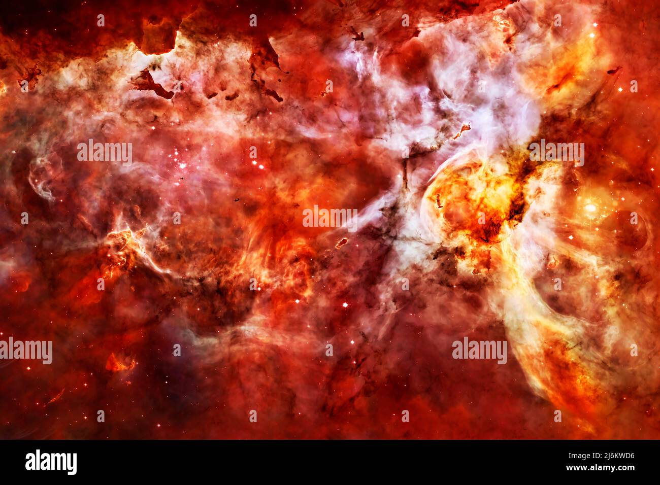 Red space nebula. Elements of this image furnished by NASA. High ...