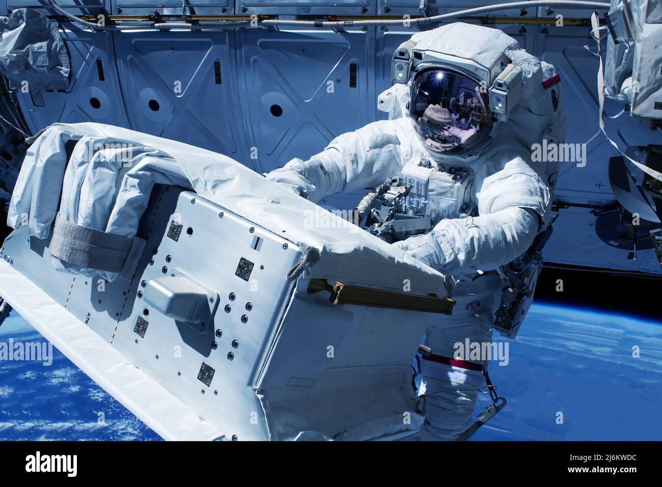 Astronaut in space. Elements of this image furnished by NASA. High ...