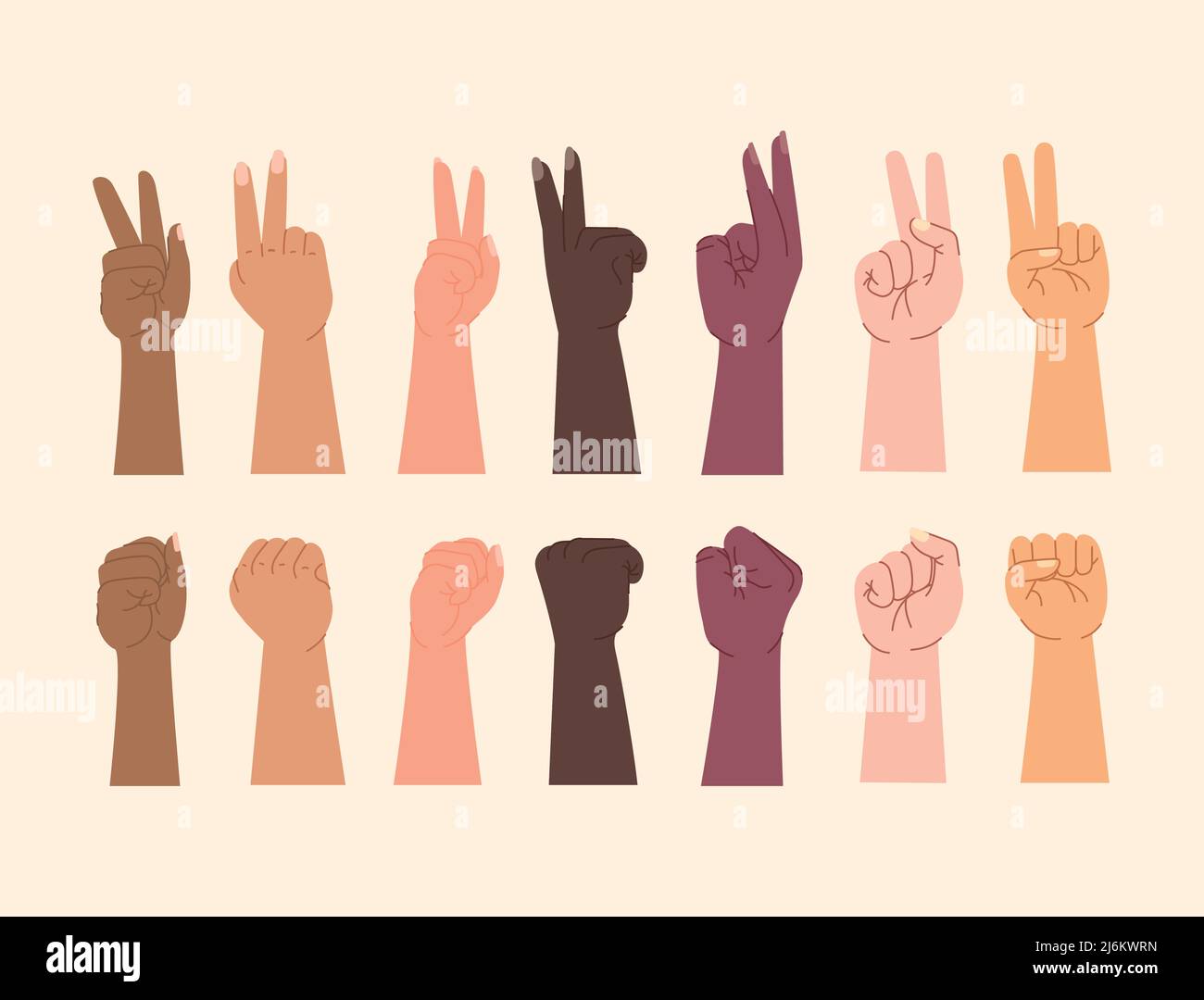 diverse fists set Stock Vector Image & Art - Alamy