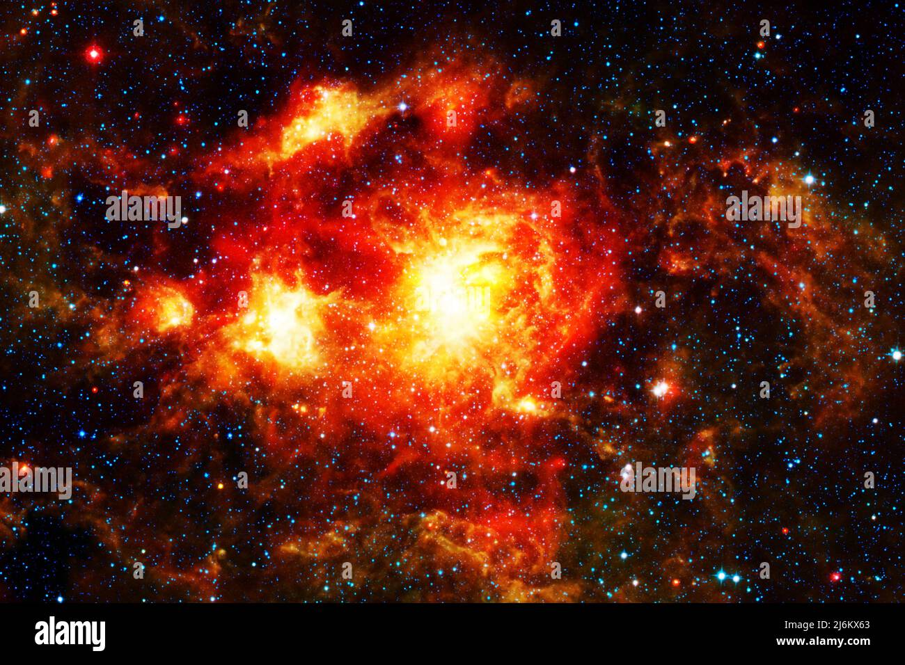 Red space nebula. Elements of this image furnished by NASA. High ...