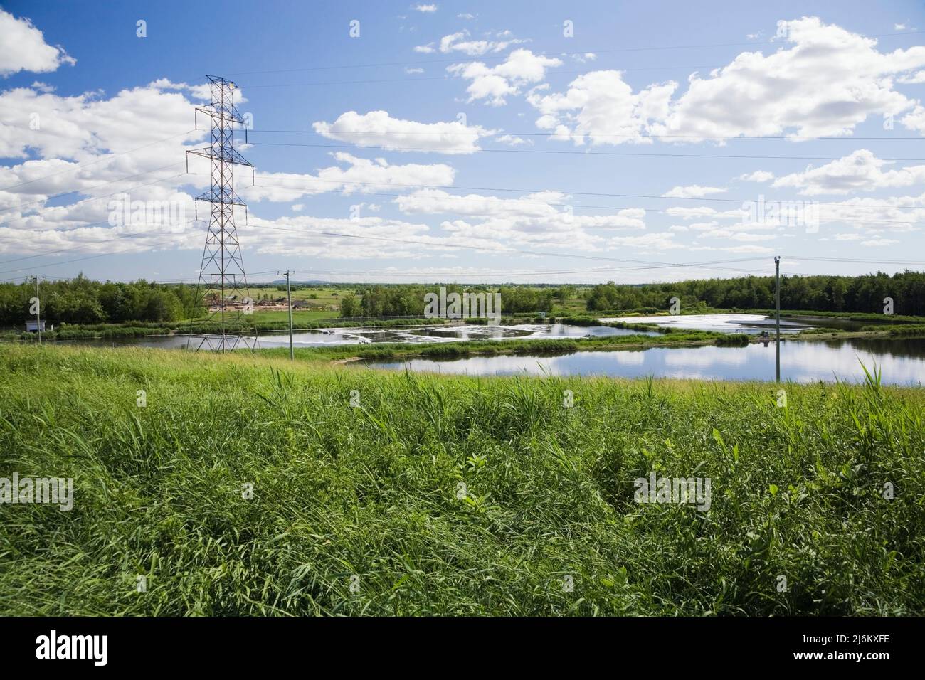 Water basins at waste management site Stock Photo - Alamy