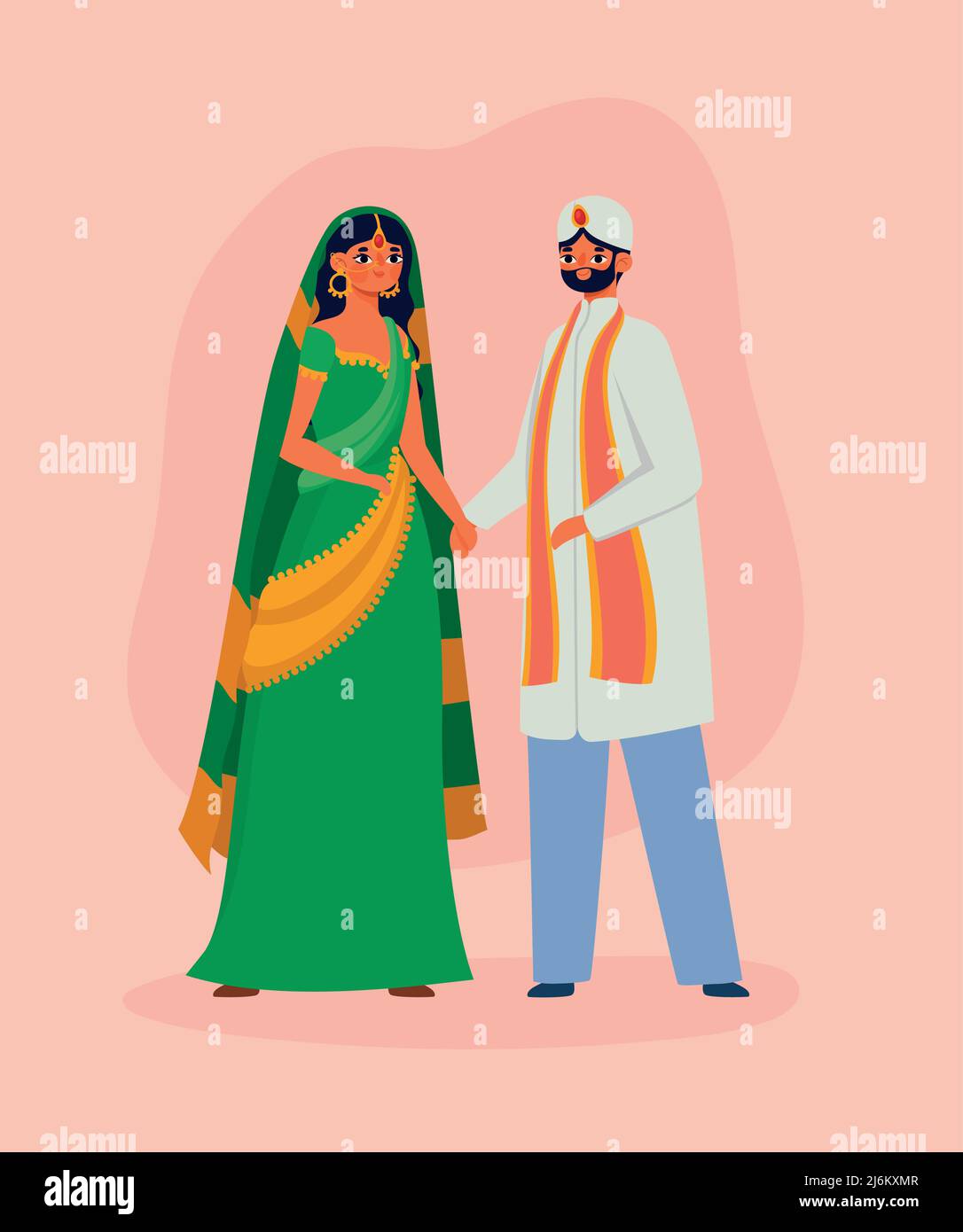 hindu wedding couple Stock Vector Image & Art - Alamy