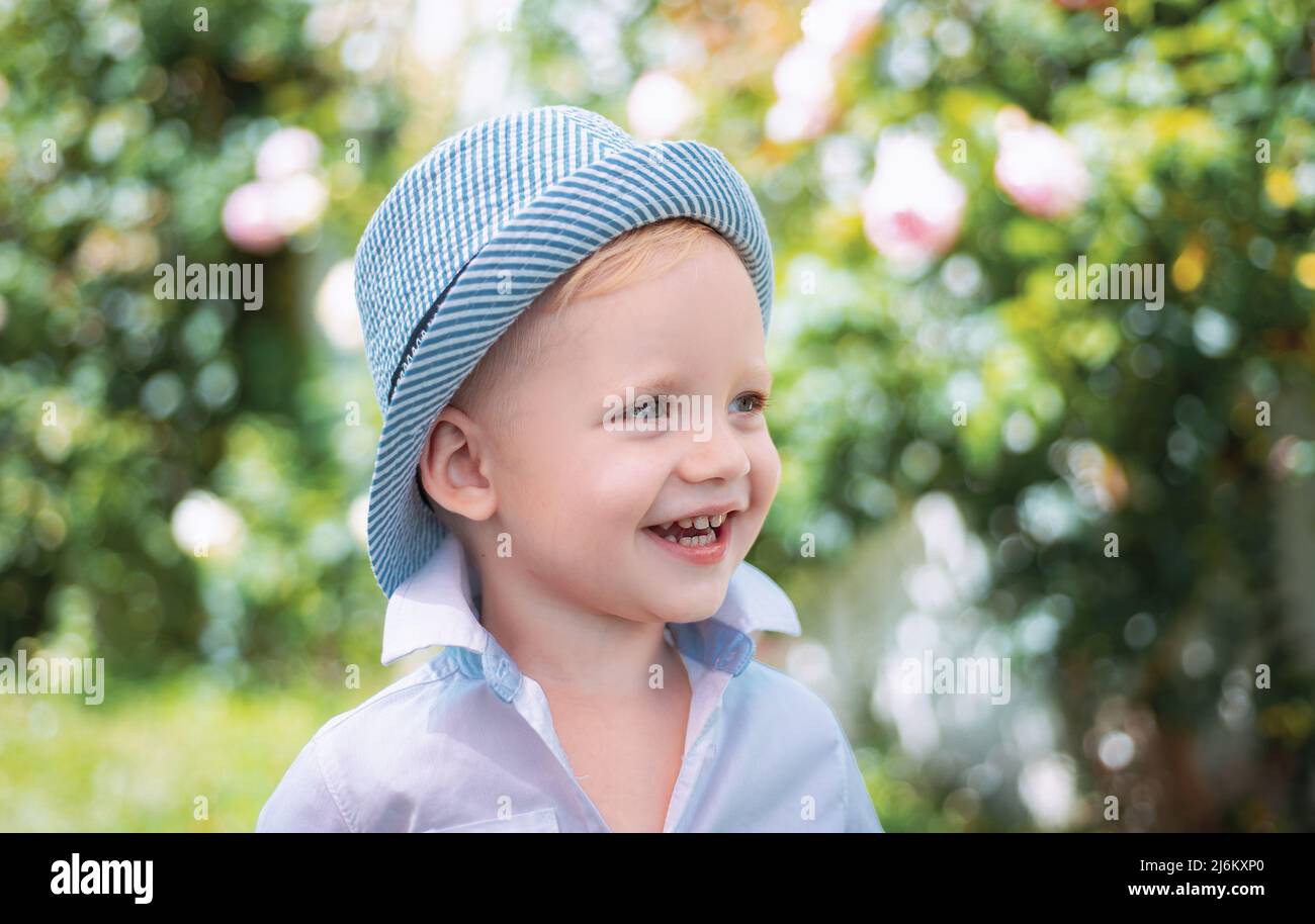 Happy child portrait. Adorable baby having fun. Beautiful fun day for ...