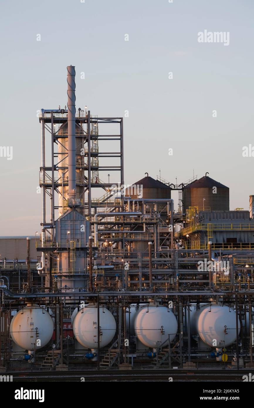 Oil and gas refinery, Montreal East, Quebec, Canada Stock Photo - Alamy