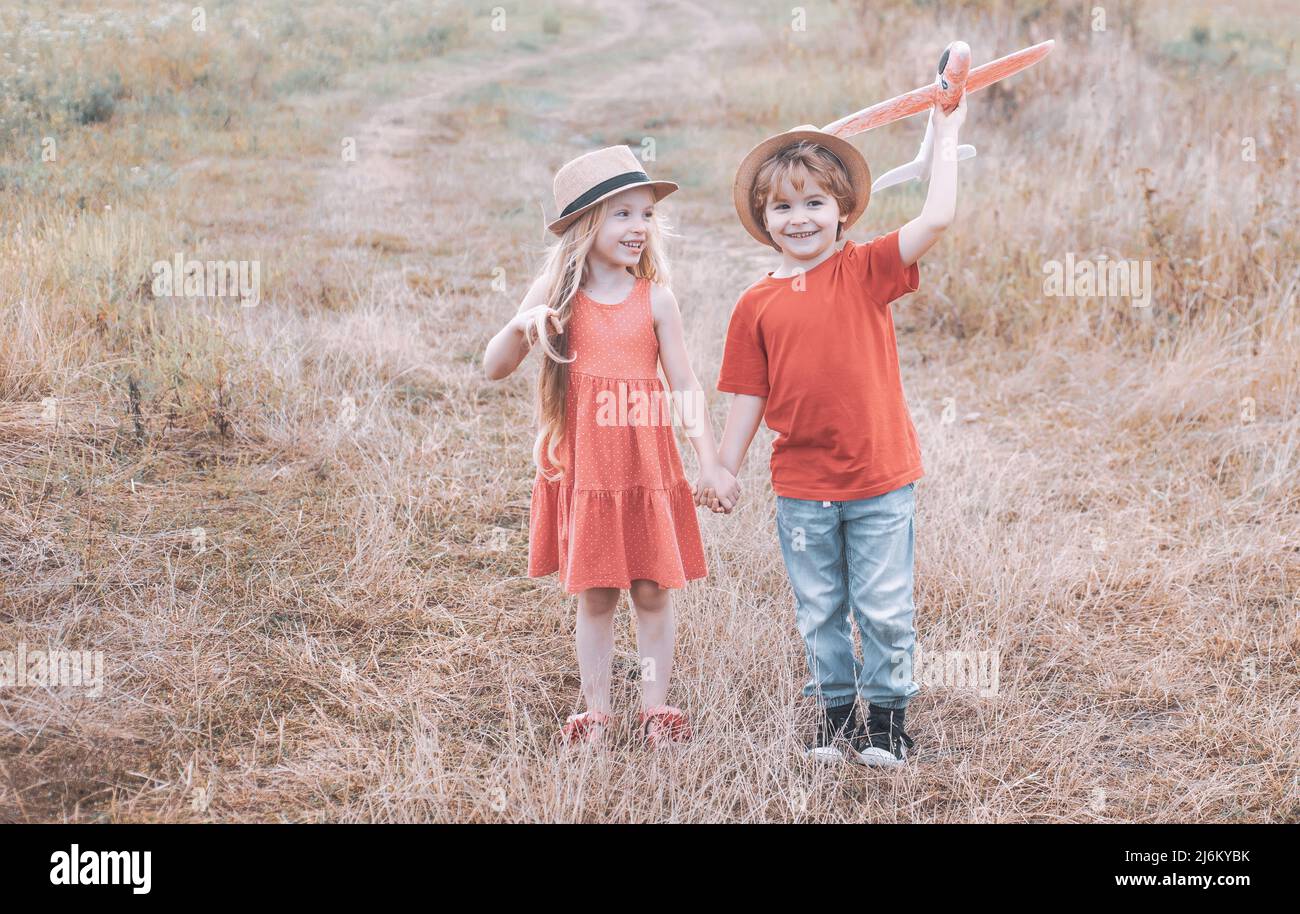 Sweet childhood. Memories of childhood. Valentine day. Kids dreams of ...