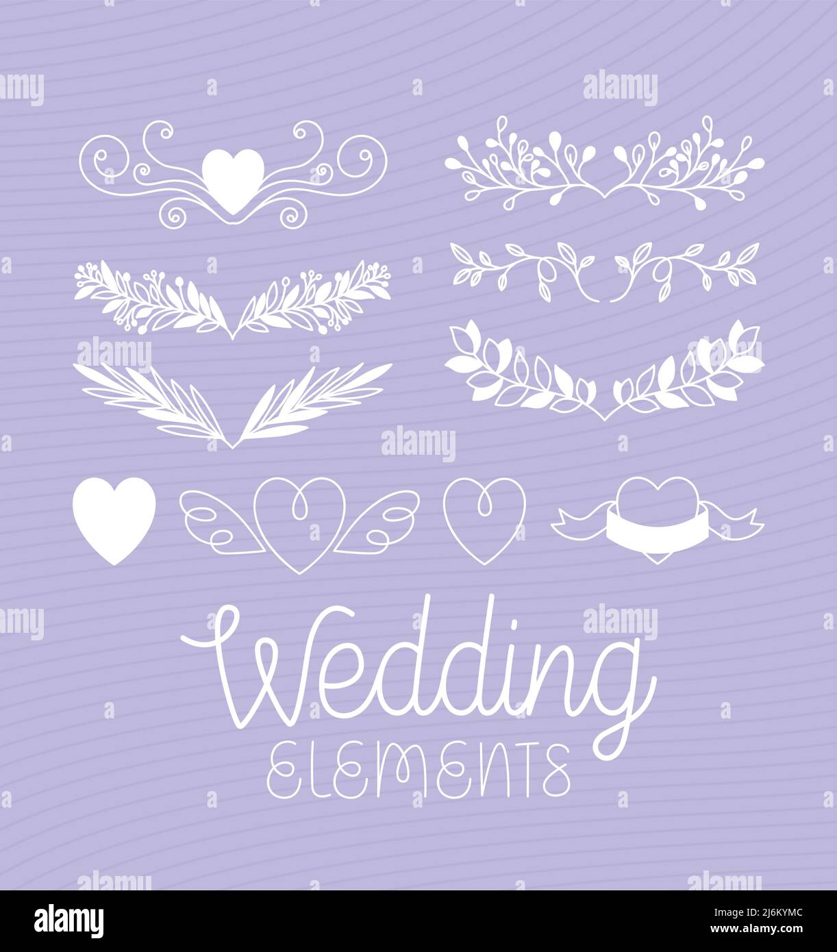 wedding elements set Stock Vector Image & Art - Alamy