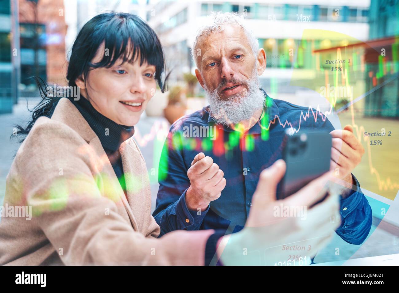 Business people work with trading stock market on a smartphone Stock ...
