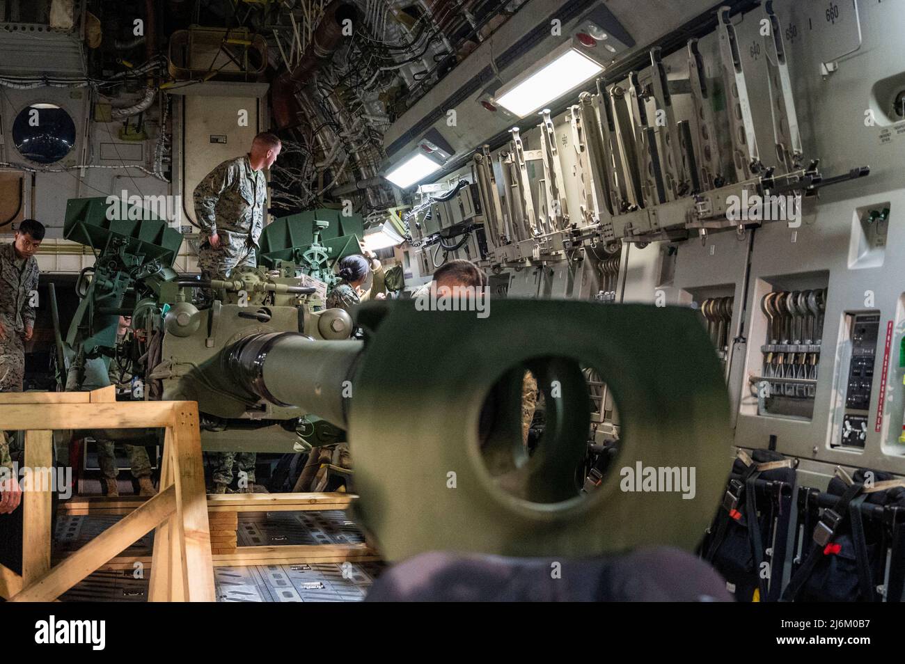 Airmen from the 452nd Air Mobility Wing and Marines from the 1st Marine ...