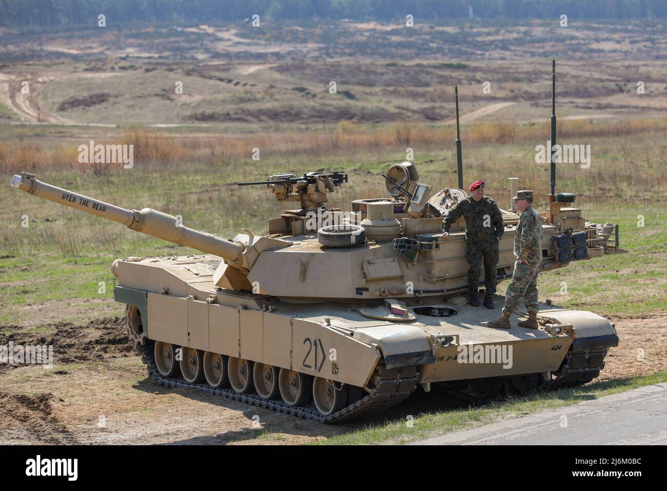 From left, Polish Maj. Gen. Adam Joks and U.S. Army Col. Ken Braeger ...