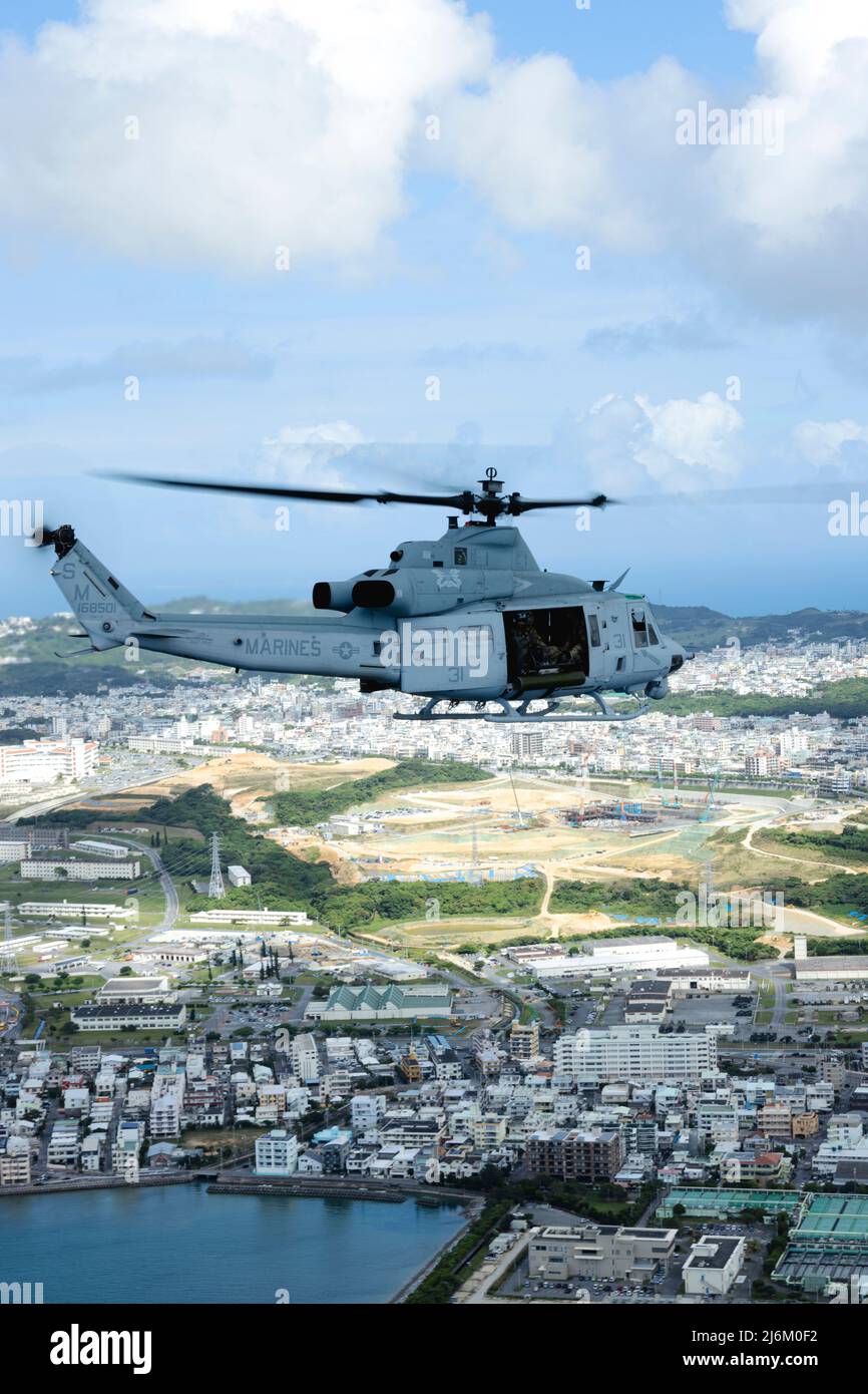 A UH-1Y Venom helicopter assigned to Marine Light Attack Helicopter ...