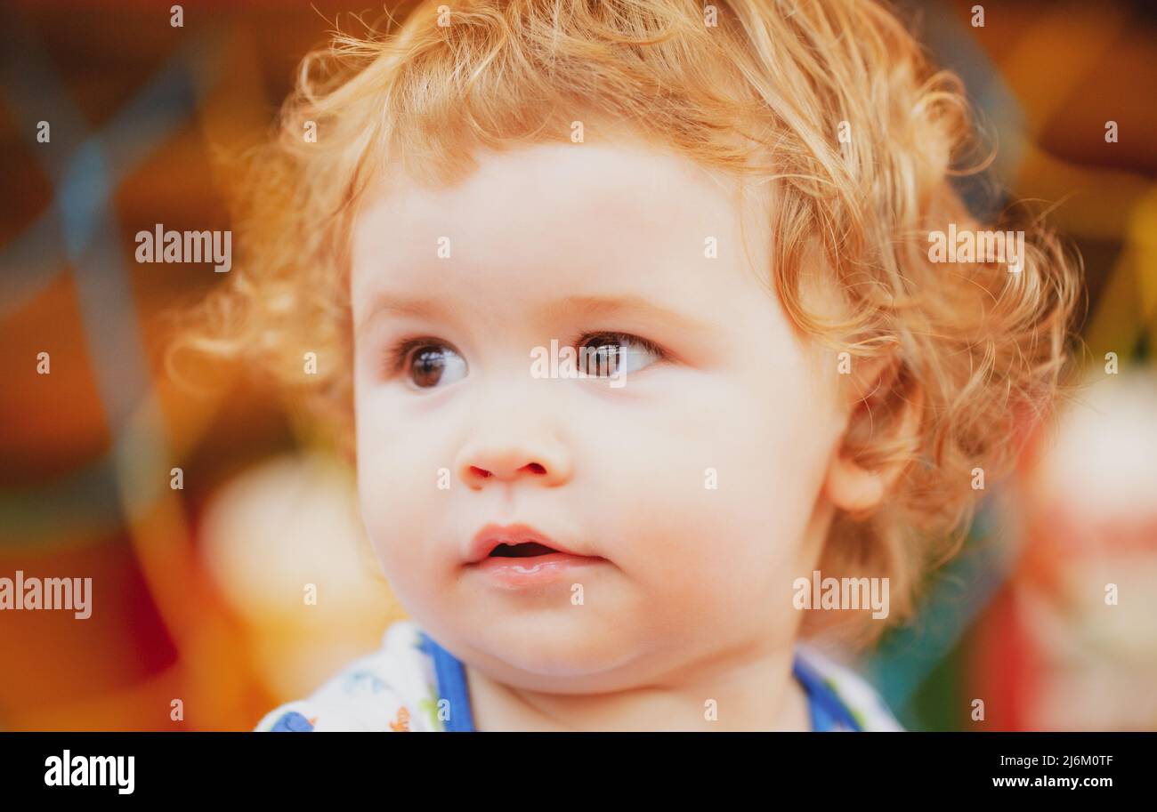 Head shot of baby child. Kids face, little boy portrait Stock Photo - Alamy