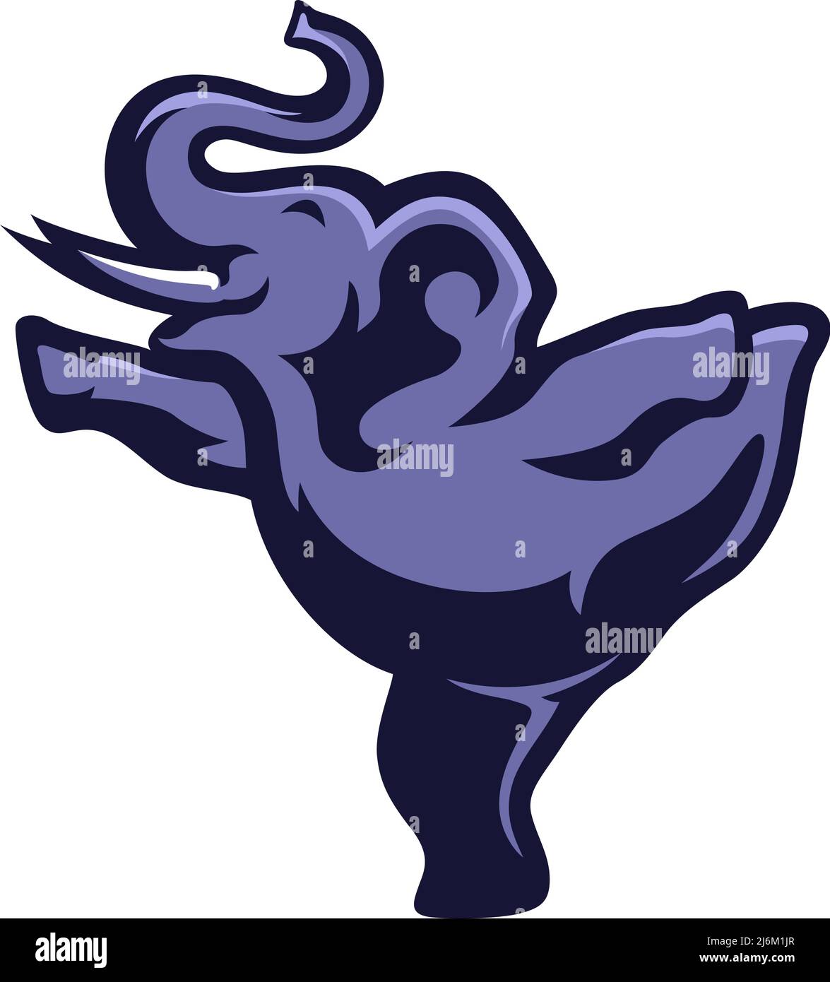 Happy Elephant Doing Yoga Pose Stock Vector Image & Art - Alamy