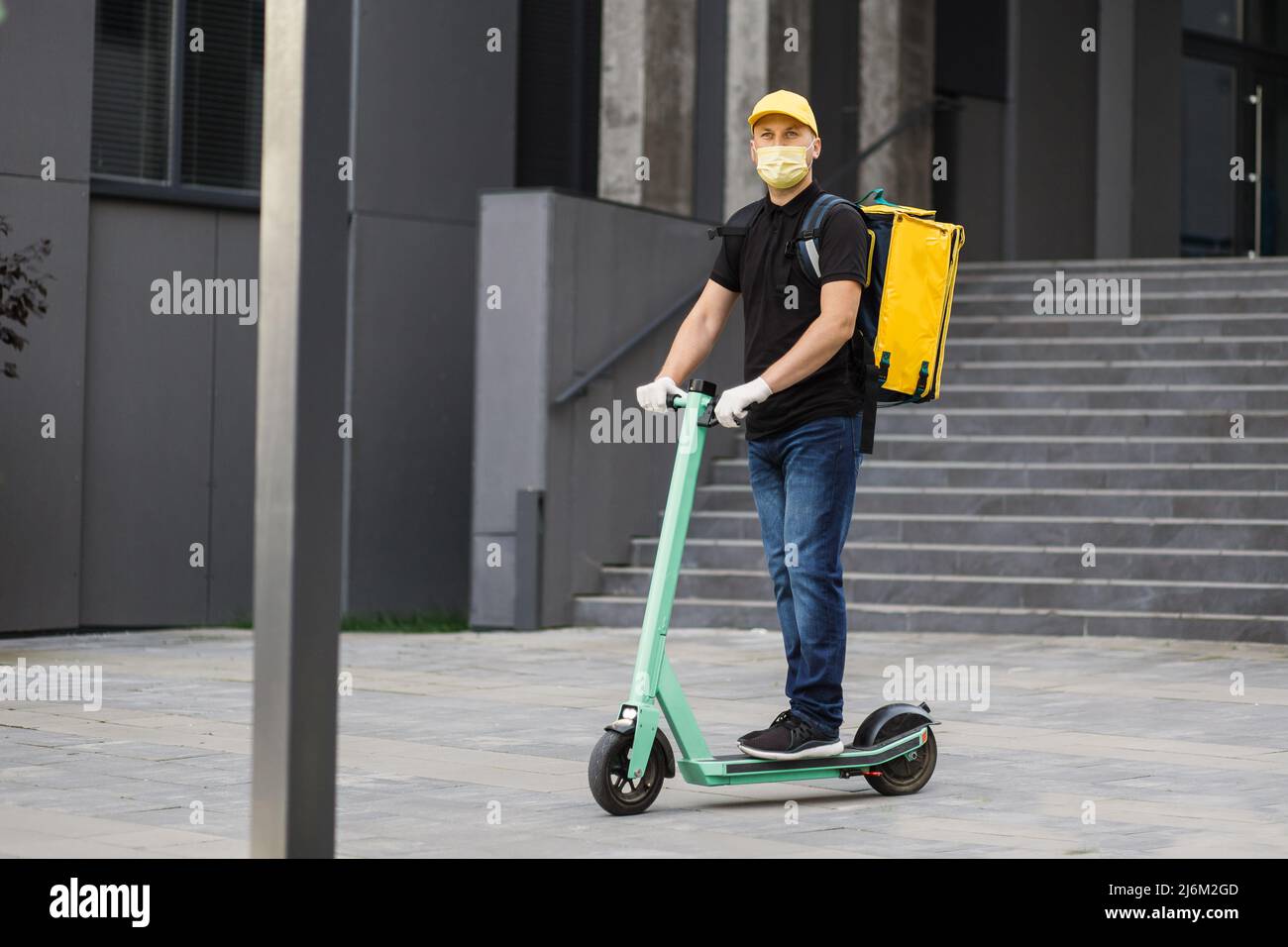 Food shipping, transportation and people concept during the covid ...