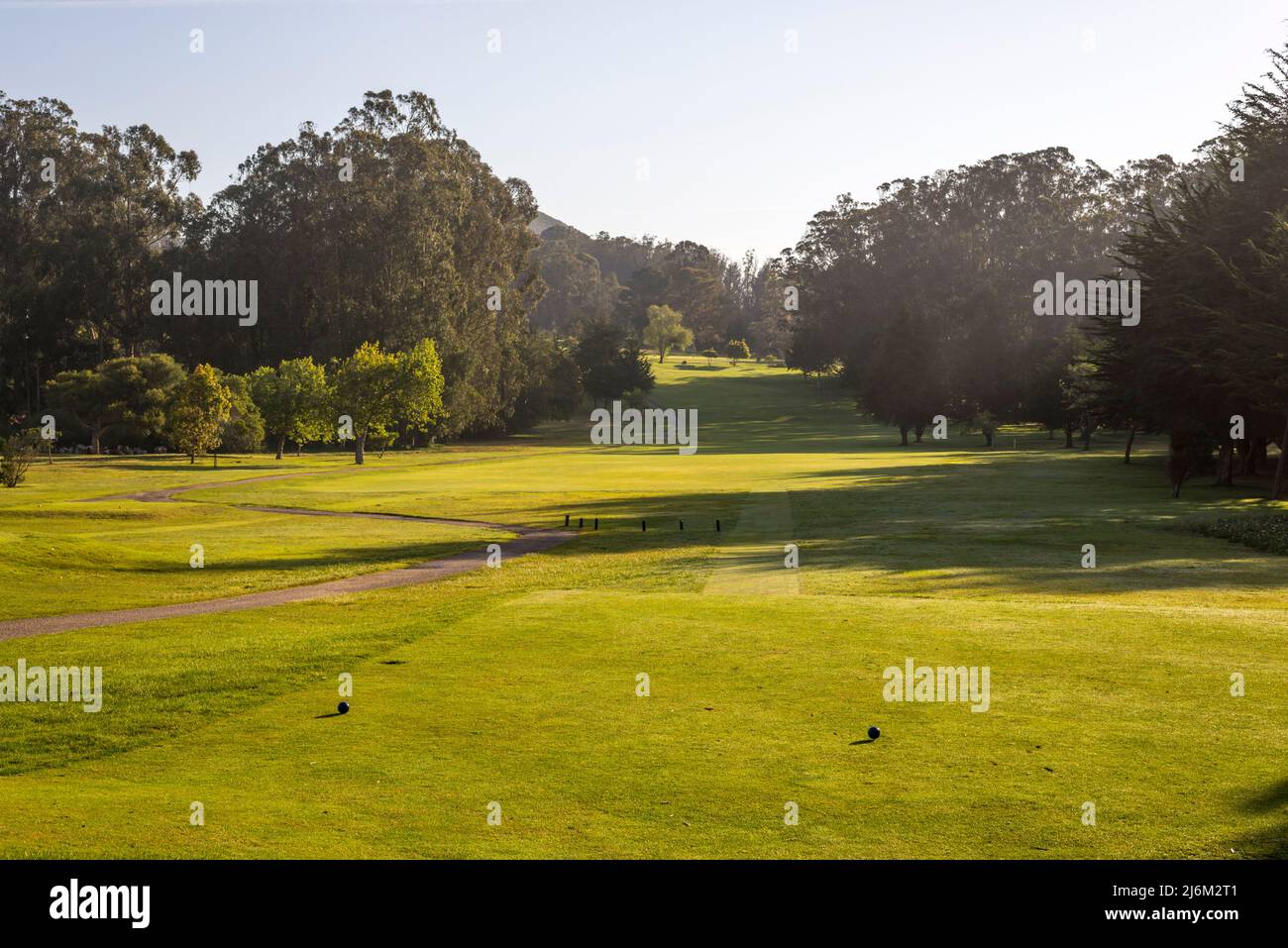 Morro Bay Golf Course on an April morning. Morro Bay, California, USA ...