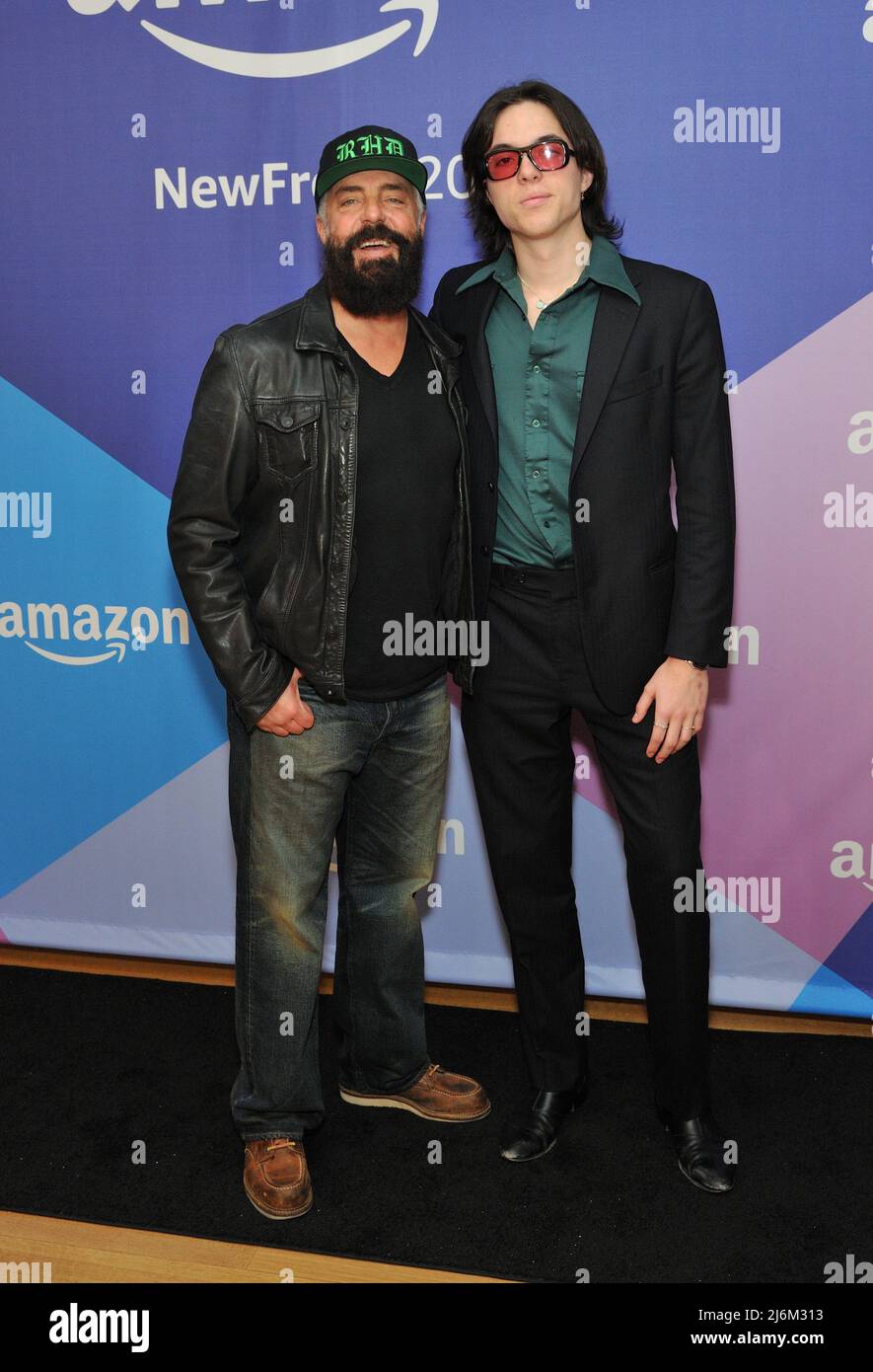 New York, USA. 02nd May, 2022. L-R: Titus Welliver and Quinn Welliver ...