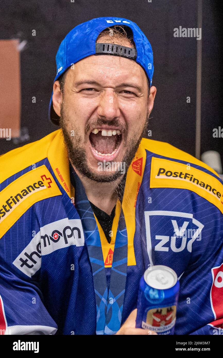 PostFinance top scorer Jan Kovar #43 (EV Zug) during the National ...