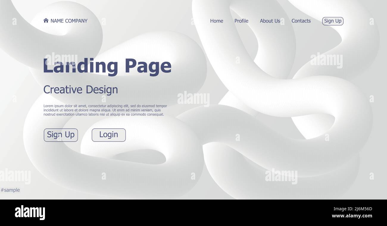Website landing page abstract background design concept - Vector ...
