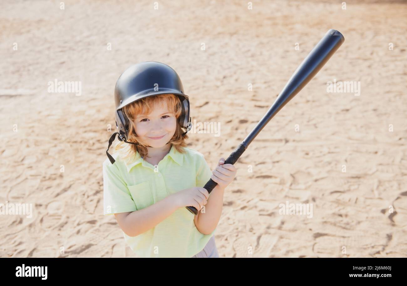 Child playing Baseball. Batter in youth league getting a hit. Boy kid ...