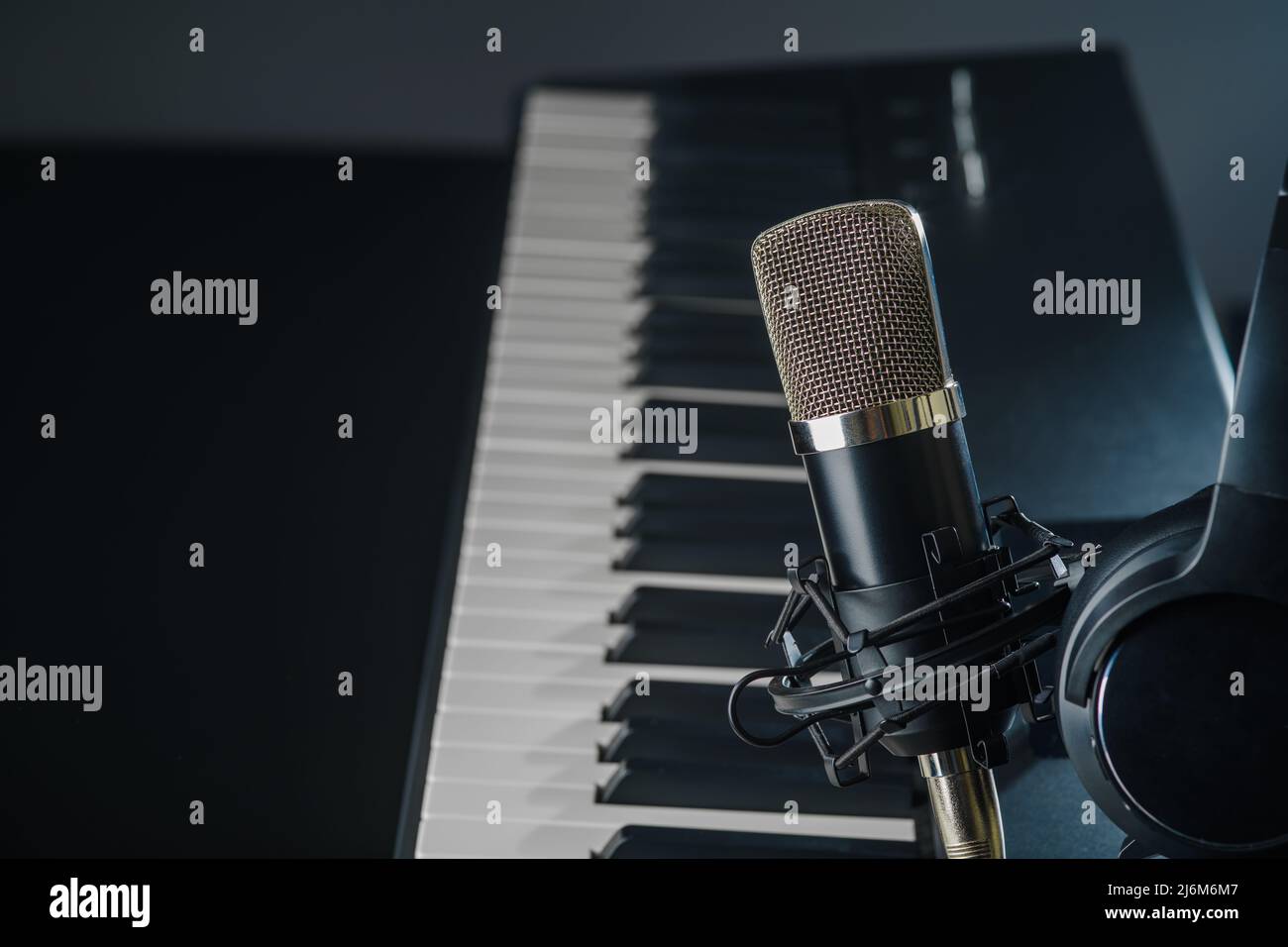 Professional and home recording studio. Synthesizer, midi keyboard and ...