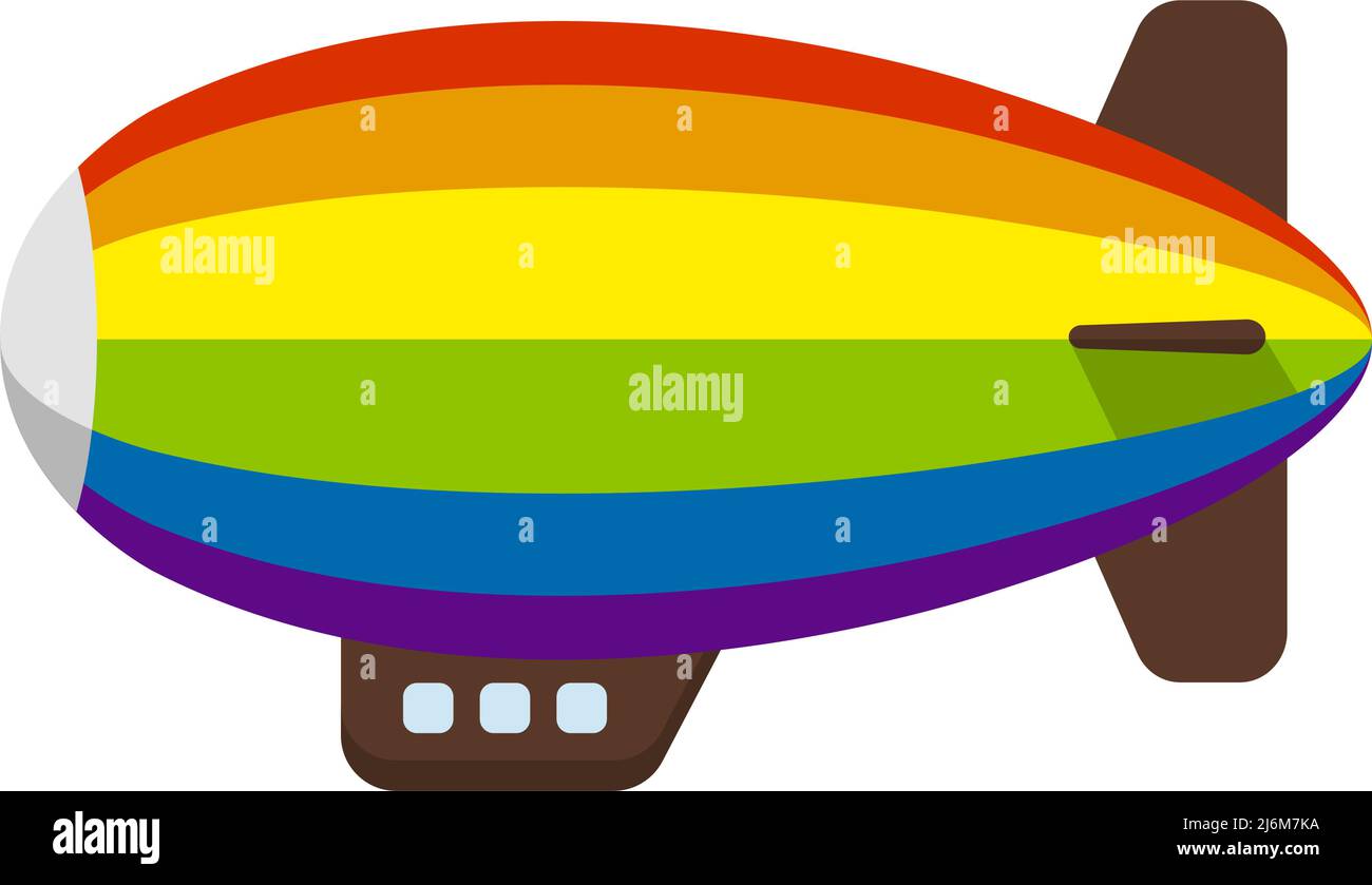 Colorful airship ( blimp ) vector illustration Stock Vector Image & Art ...