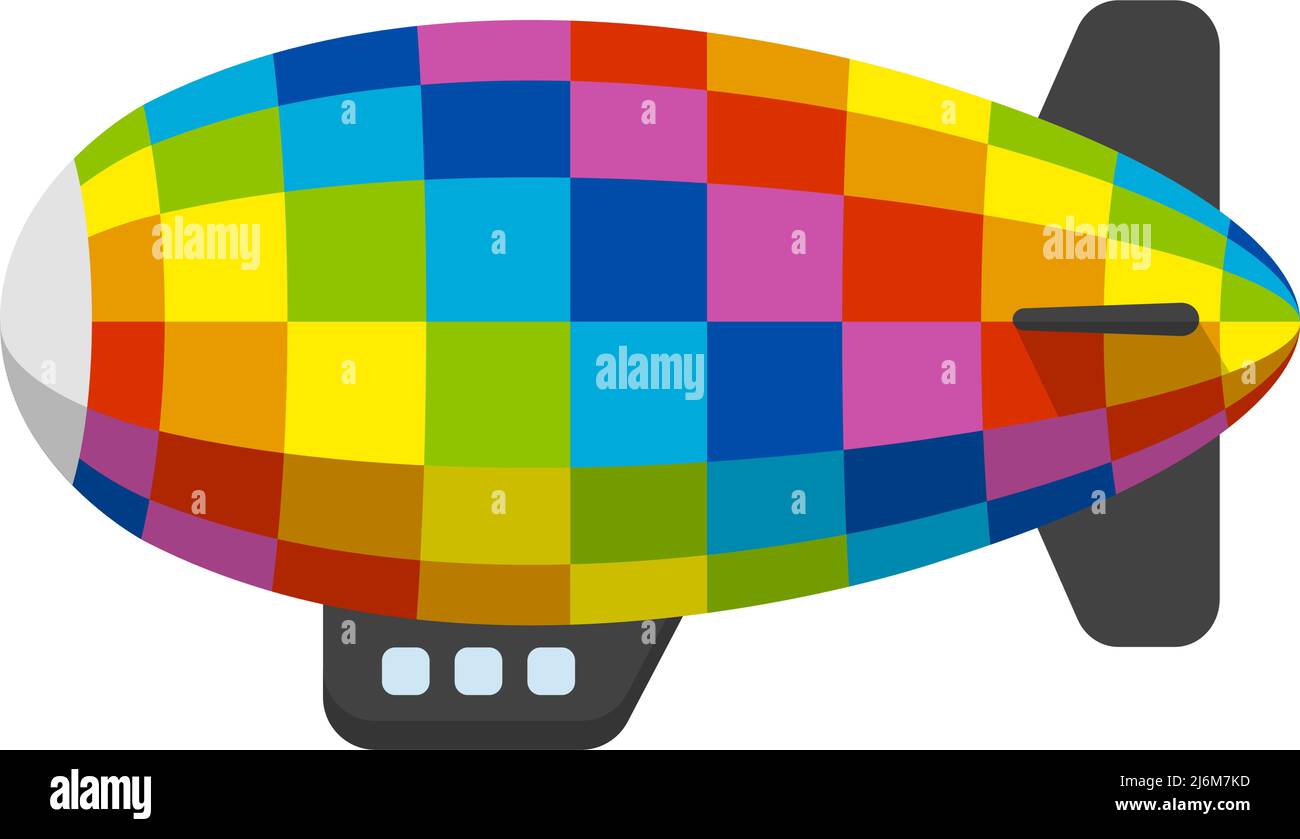 Colorful airship ( blimp ) vector illustration Stock Vector Image & Art ...