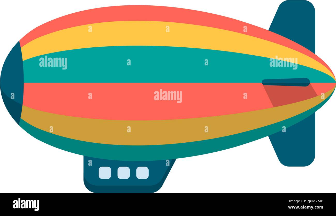 Colorful airship ( blimp ) vector illustration Stock Vector Image & Art ...