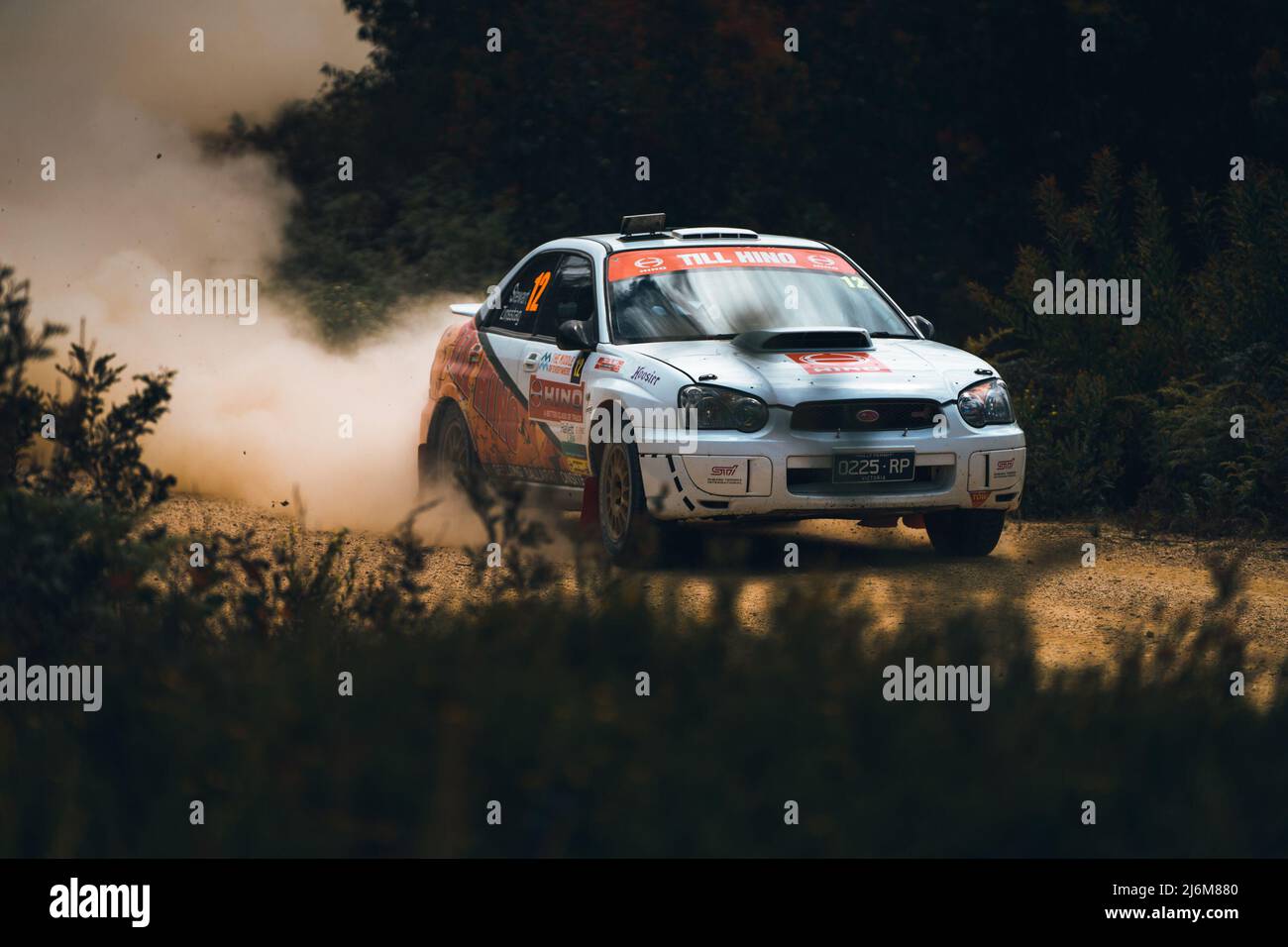 Car #12 driven by Wayne Steward and navigator Lucas Zinsstag flies ...