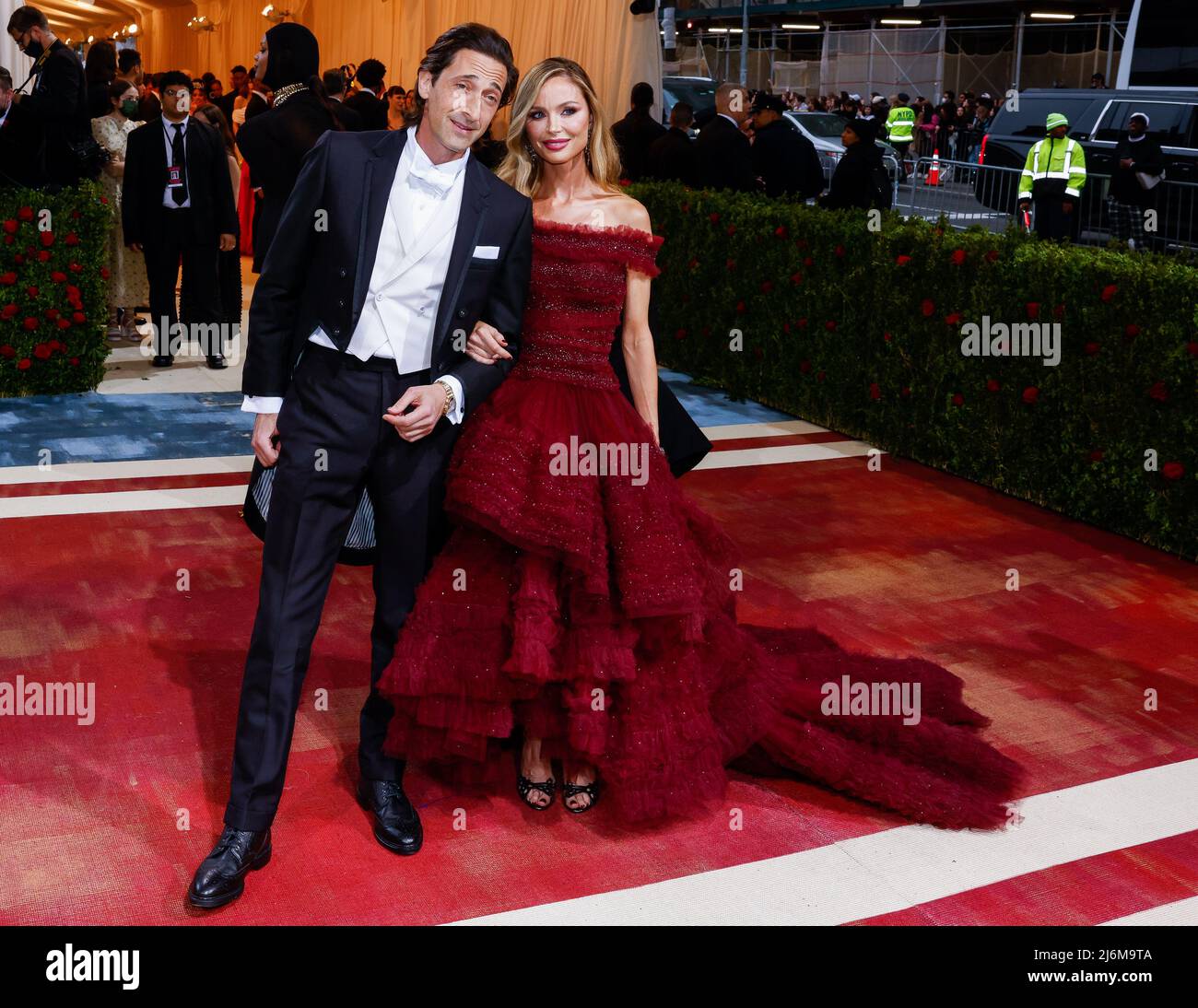 Adrien Brody and Georgina Chapman arrive on the red carpet for The Met Gala at The Metropolitan ...