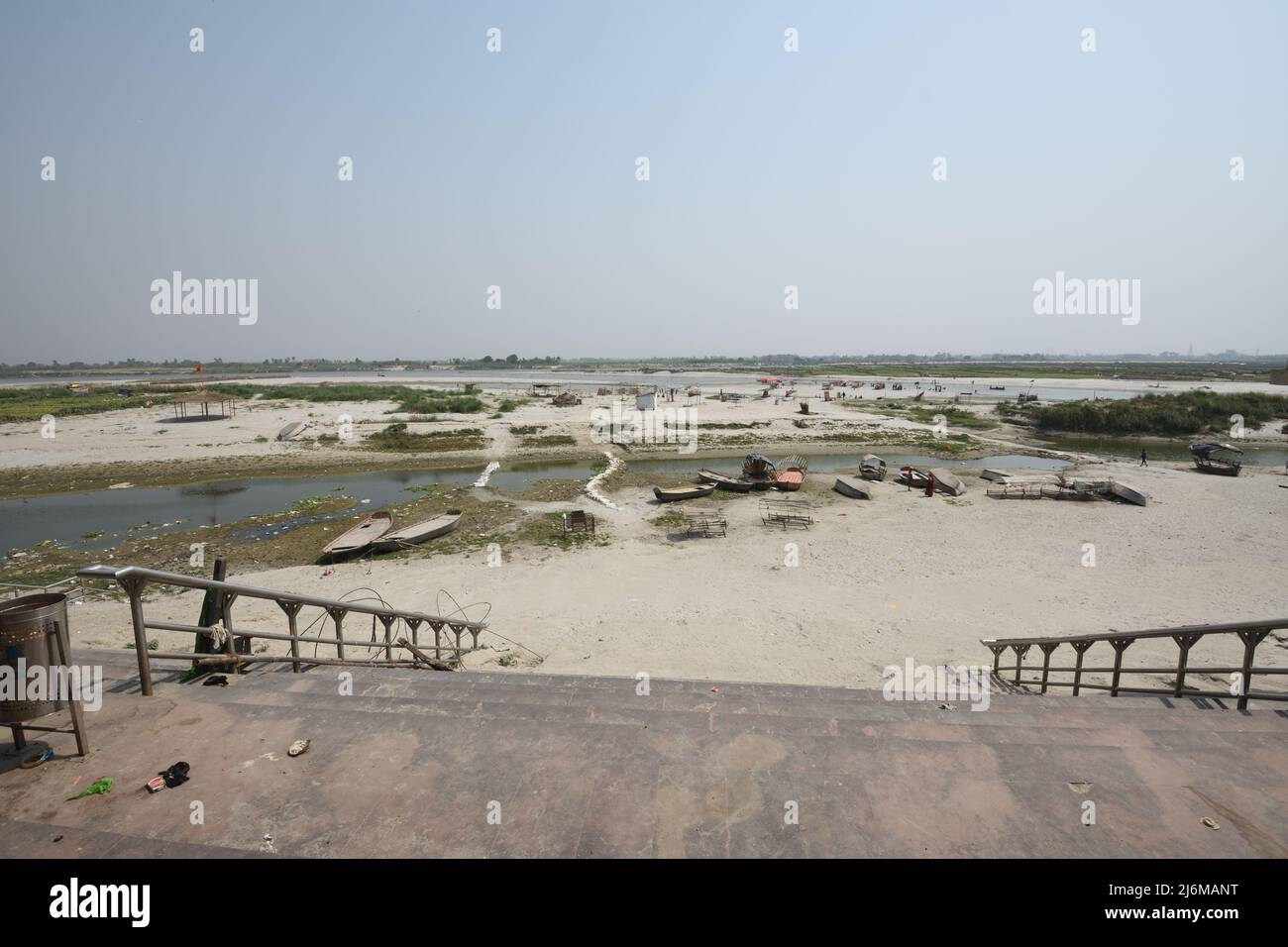 The Ganges, viewed from Sarsaiya Ghat, Kanpur, Uttar Pradesh, India ...