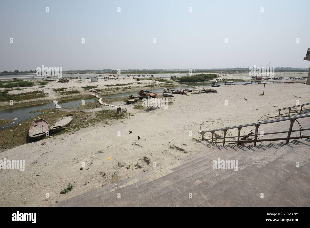 The Ganges, viewed from Sarsaiya Ghat, Kanpur, Uttar Pradesh, India ...