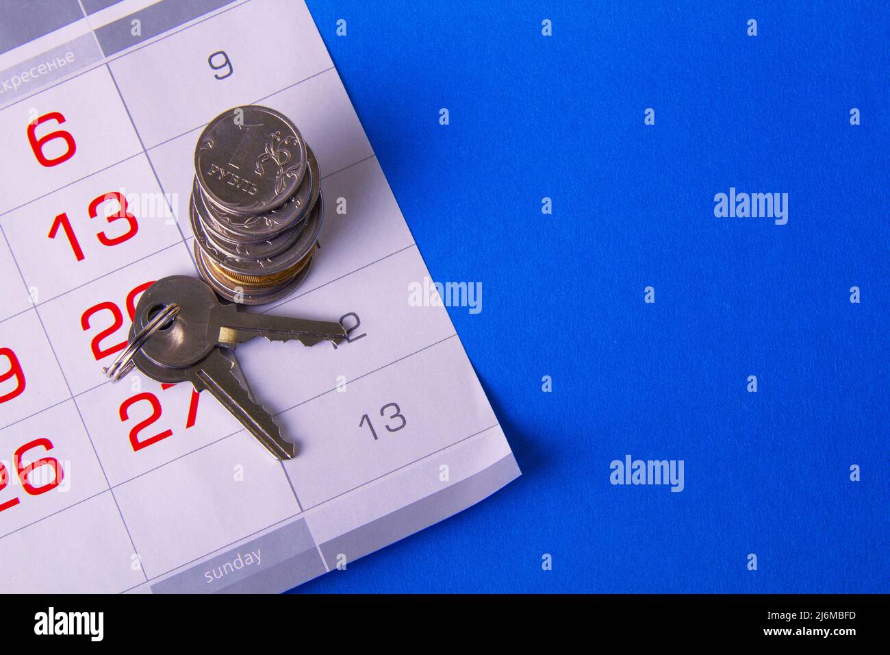 Keys and calendar. Purchase planning. The date the vehicle was ...