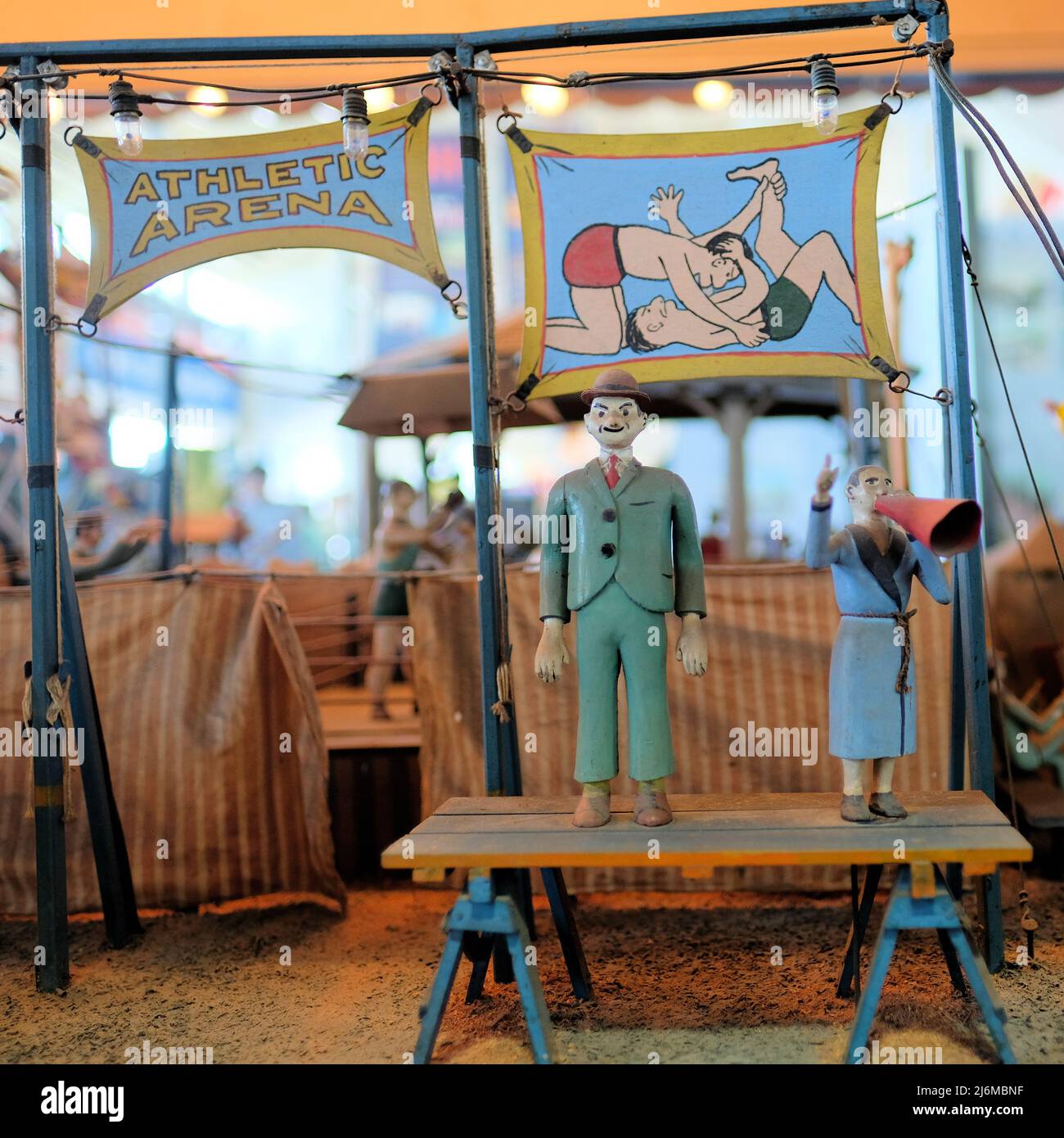 Detail from The Carnival music box, a penny arcade coin operated ...
