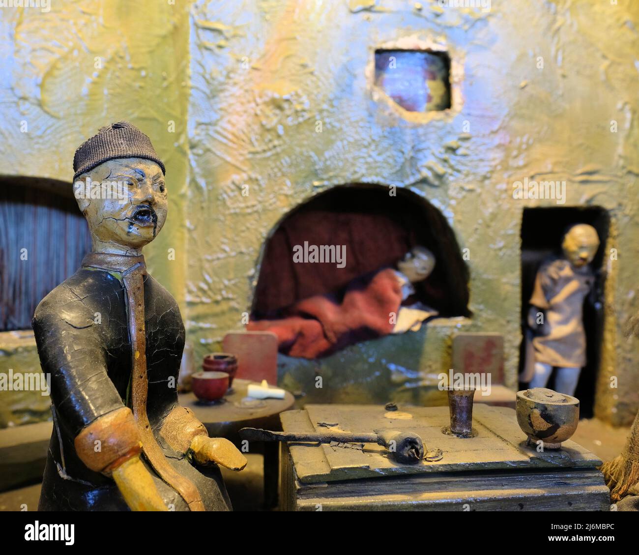 Detail of the Opium Den penny arcade game at Musee Mecanique in San ...