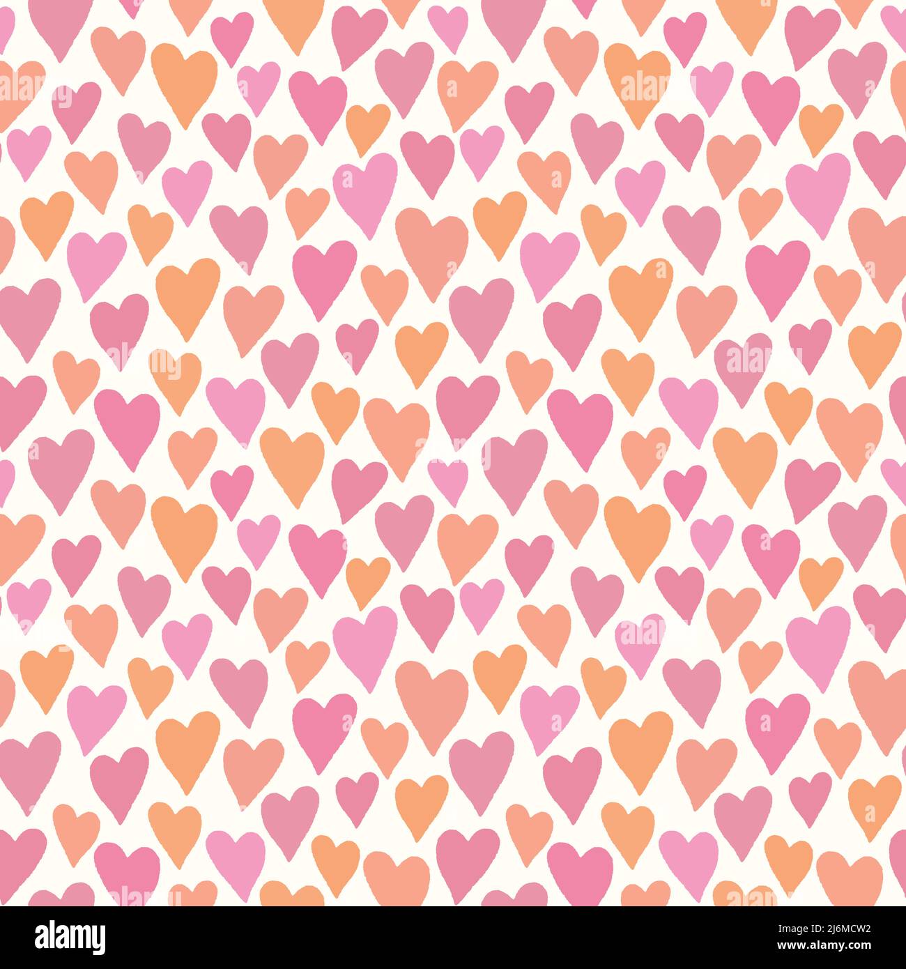 Heart back ground pattern. Vector seamless repeat of hand drawn ...