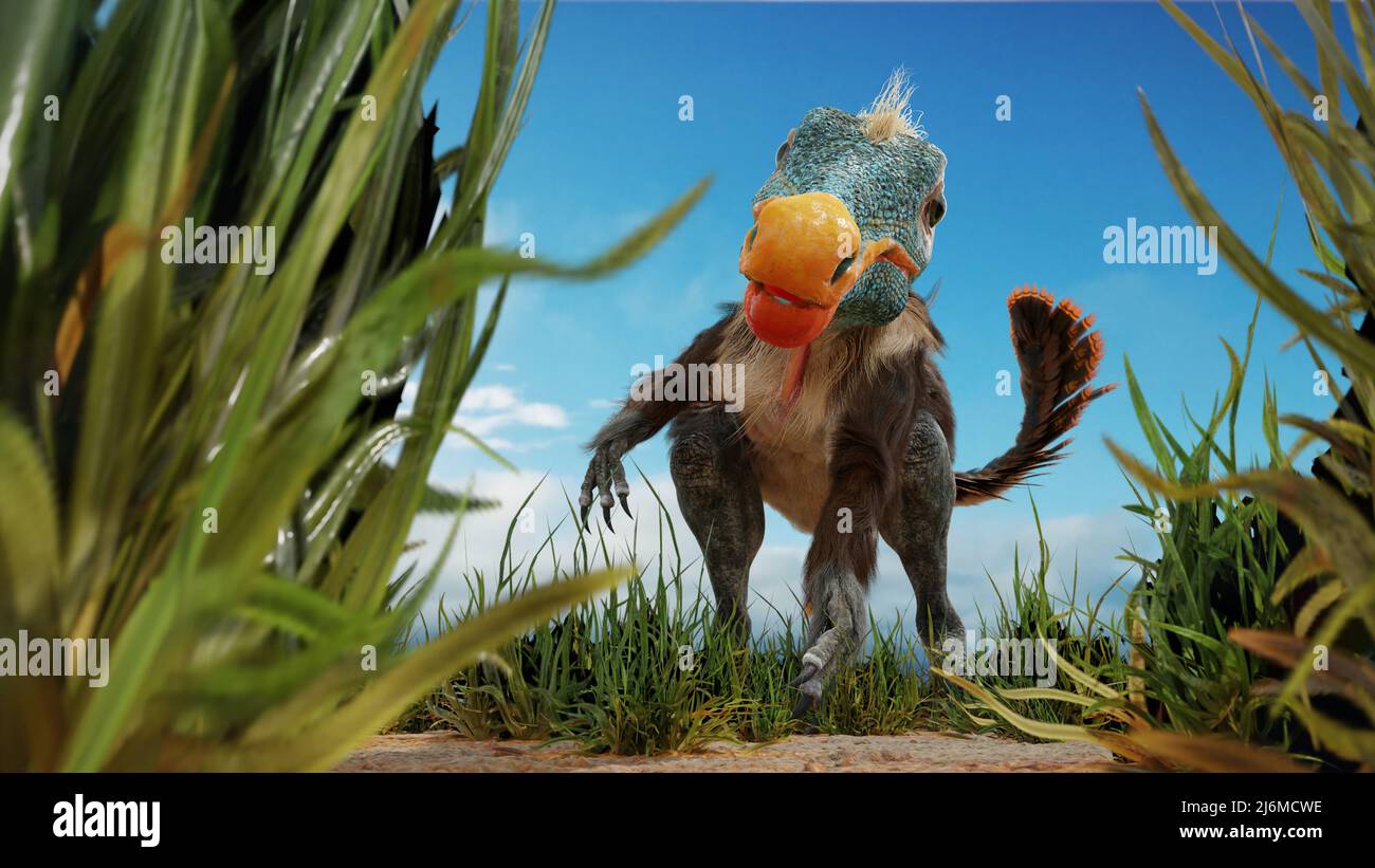 Gallimimus, feathered theropod dinosaur that lived during the Late ...