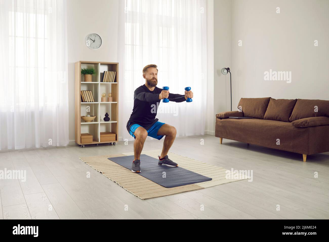 Sportive man during workout hi-res stock photography and images - Alamy