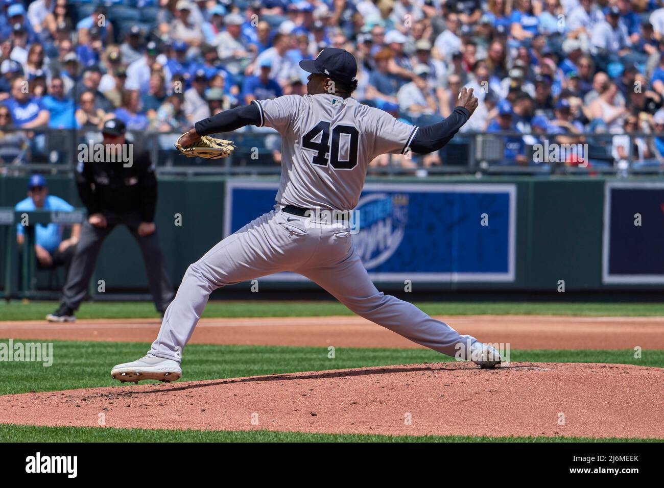 May 1 2022: New York pitcher Luis Severino (40) throws a pitch during ...