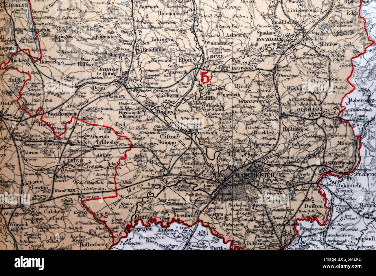 Leigh lancashire map hi-res stock photography and images - Alamy